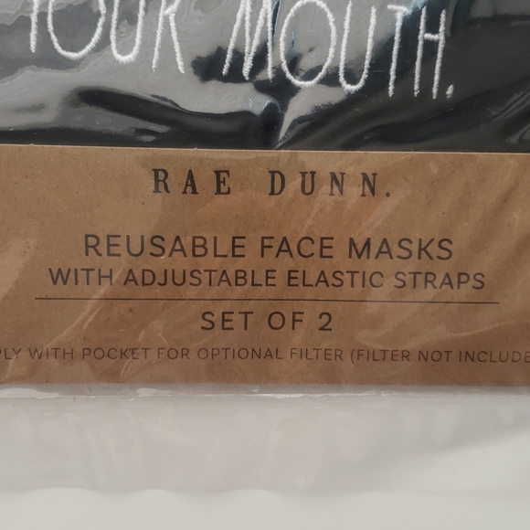 Rae Dunn | Accessories | Rae Dunn Set Of 2 Reusable Face Masks | Poshmark